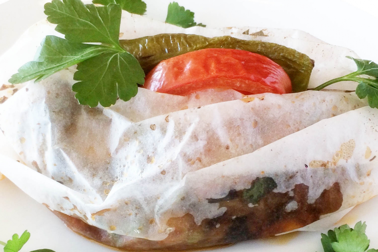 Kağıt Kebabı Bezelye Patlıcan Dana Kuşbaşı - Perpa